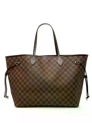 LOUIS VUITTON 1990-2020 Damier Ebene Neverfull Gm Tote Bag - Brown