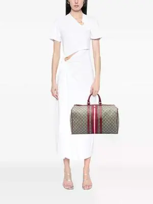 Gucci Gg Supreme Web Travel Bag