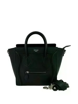 Celine 2015 Nano Leather Luggage Tote Satchel - Black