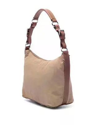 Prada Saffiano Trimmed Tessuto Shoulder Bag