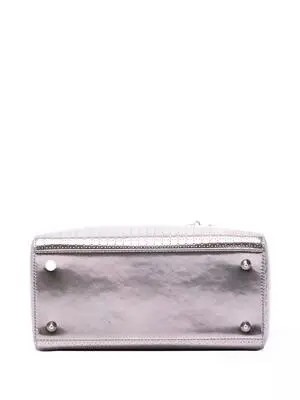 Dior 2016 Medium Metallic Patent Microcannage Lady Satchel - Purple
