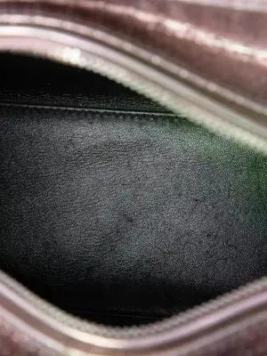 Dior 2016 Medium Metallic Patent Microcannage Lady Satchel - Purple
