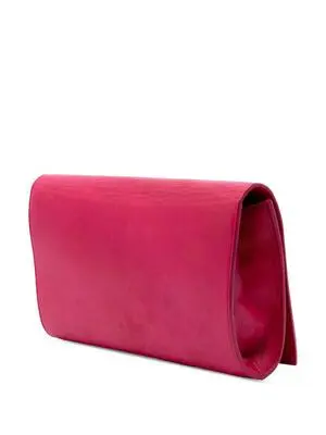 Saint Laurent Leather Monogram Belle De Jour Clutch Bag - Pink
