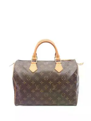 LOUIS VUITTON 2002 Monogram Speedy 30 Boston Bag - Brown