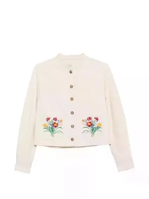 Valentino Garavani Floral Embroidered Jacket - Neutrals