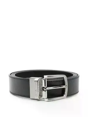 Emporio Armani Logo-engraved Buckle Belt - Blue