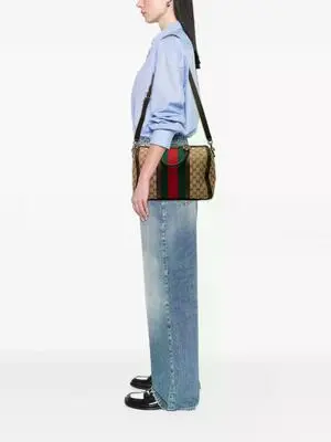 Gucci 2000-2015 Medium Gg Canvas Web Joy Boston Bag Satchel - Neutrals