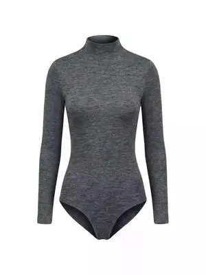 JIL SANDER High-neck Long-sleeve Bodysuit - Grey