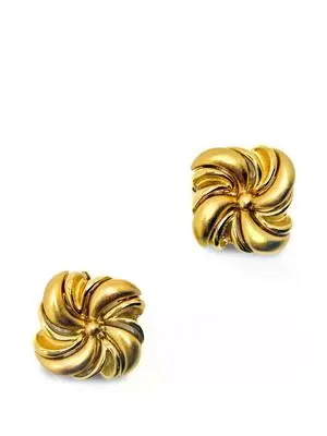JENNIFER GIBSON JEWELLERY 1980s -tone Swirl Earrings