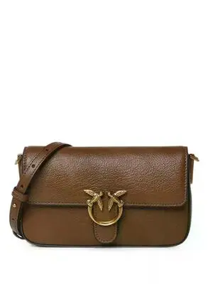 Pinko Love Birds Leather Cross Body Bag - Brown