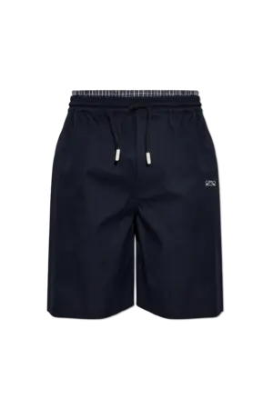 Loewe Shorts With Embroidered Logo - Navy Blue