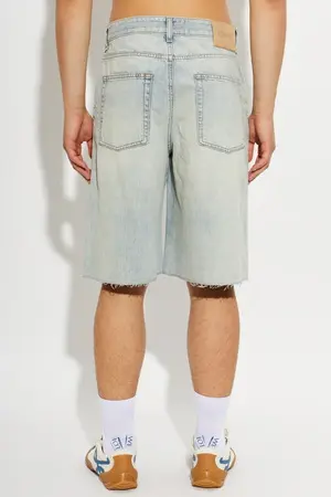 Loewe Denim Shorts With Raw Hem
