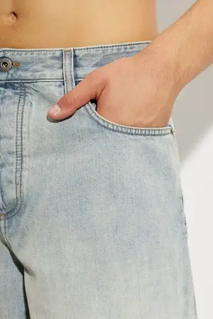 Loewe Denim Shorts With Raw Hem