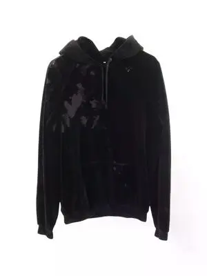 Saint Laurent 2000s Velour-texture Hoodie - Black