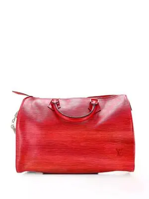 LOUIS VUITTON Speedy Handbag Epi Leather 30 Satchel - Red