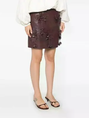 Alberta Ferretti Floral-appliqué Skirt
