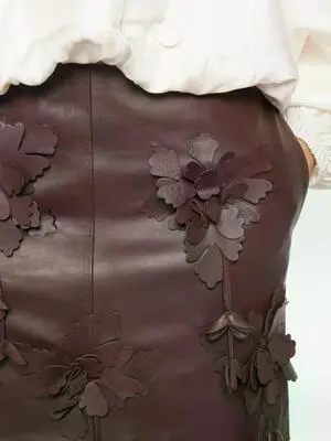 Alberta Ferretti Floral-appliqué Skirt
