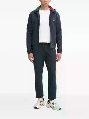 AERONAUTICA MILITARE Embroidered Zip Sweater With Ribbed Hem
