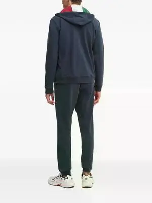 AERONAUTICA MILITARE Embroidered Zip Sweater With Ribbed Hem