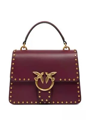 Pinko Mini Love Bag One Top Handle Handbag In Leather With Mini Studs