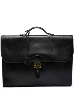 Hermès 1997 Togo Sac A Depeches 41 Business Bag - Black