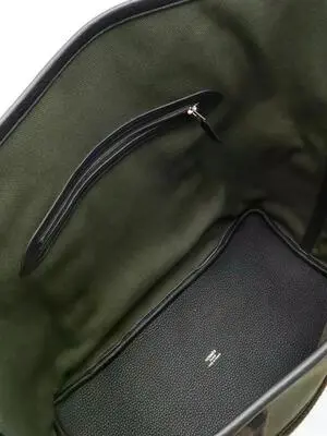 Hermès 2022 Toile Militaire And Clemence Taurillon Tote Bag - Green