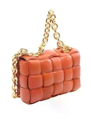 Bottega Veneta Nappa Intrecciato Padded Chain Cassette Satchel - Orange