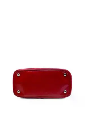 Prada Saffiano Vernice Turnlock Twin Satchel