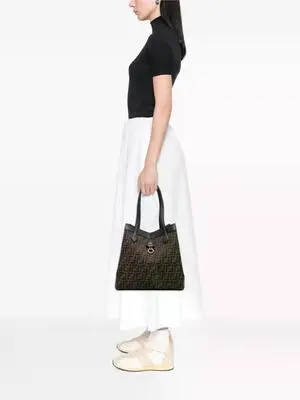 Fendi Large Zucca Canvas Origami Tote Bag