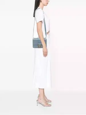 Dior Leather 30 Montaigne Flap Crossbody Bag - Blue