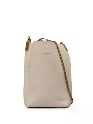 Saint Laurent 2021 Mini Calfskin Suzanne Hobo Shoulder Bag - Neutrals