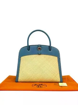 Hermès 2006 Panama And Swift Dalvy Handbag - Blue