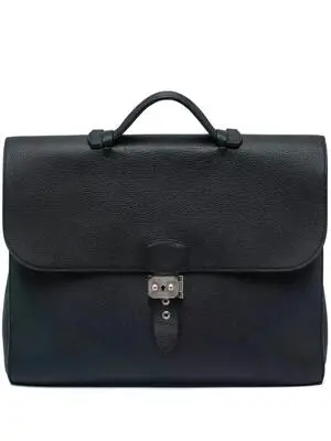 Hermès 1997-2014 Togo Sac A Depeches 38 Business Bag - Black