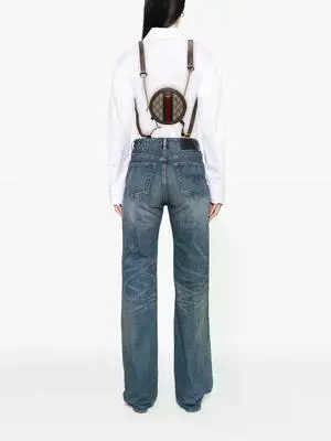 Gucci Mini Gg Supreme Web Ophidia Round Backpack