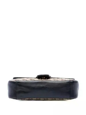 Gucci Gg Marmont Matelassé Diagonal Gg Canvas Shoulder Bag