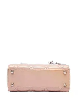 Dior Patent Cannage Lady Satchel - Pink