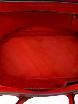 Celine Grained Calfskin Luggage Tote Bag - Orange