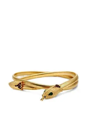JENNIFER GIBSON JEWELLERY 1960s Trifari -tone Snake Belt