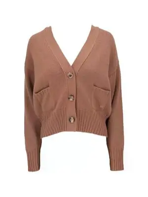 Isaia Button-up Patch-pocket Cardigan - Brown
