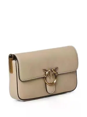 Pinko Love Birds Leather Cross Body Bag - Neutrals
