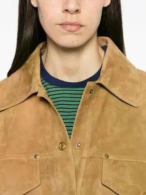 Versace Suede-effect Leather Jacket