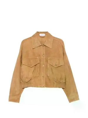 Versace Suede-effect Leather Jacket - Neutrals