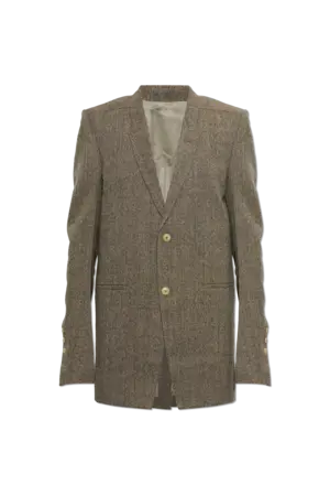 Rick Owens Wool Blazer With Single Vent - Brown