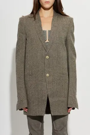 Rick Owens Wool Blazer With Single Vent