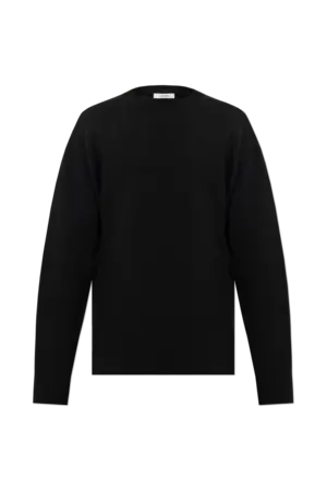 LEMAIRE Wool Sweater With A Crew Neckline - Black