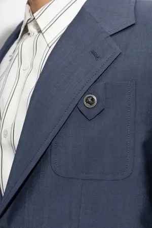 Versace Wool Blazer With A Single Vent