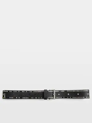 Zadig&Voltaire Starlight Studded Leather Belt - Black