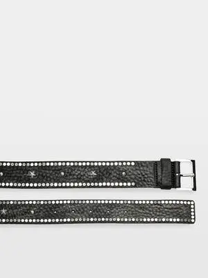 Zadig&Voltaire Starlight Studded Leather Belt