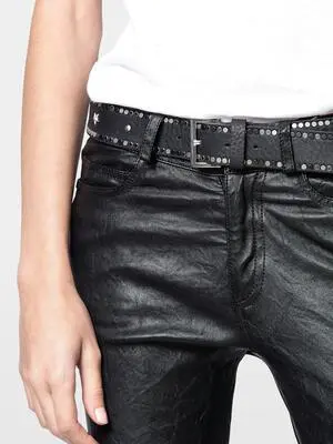 Zadig&Voltaire Starlight Studded Leather Belt