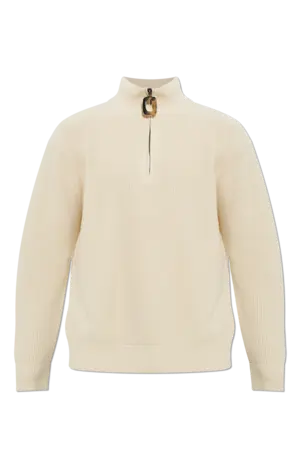 JW Anderson Sweater With A Stand-up Collar - Beige